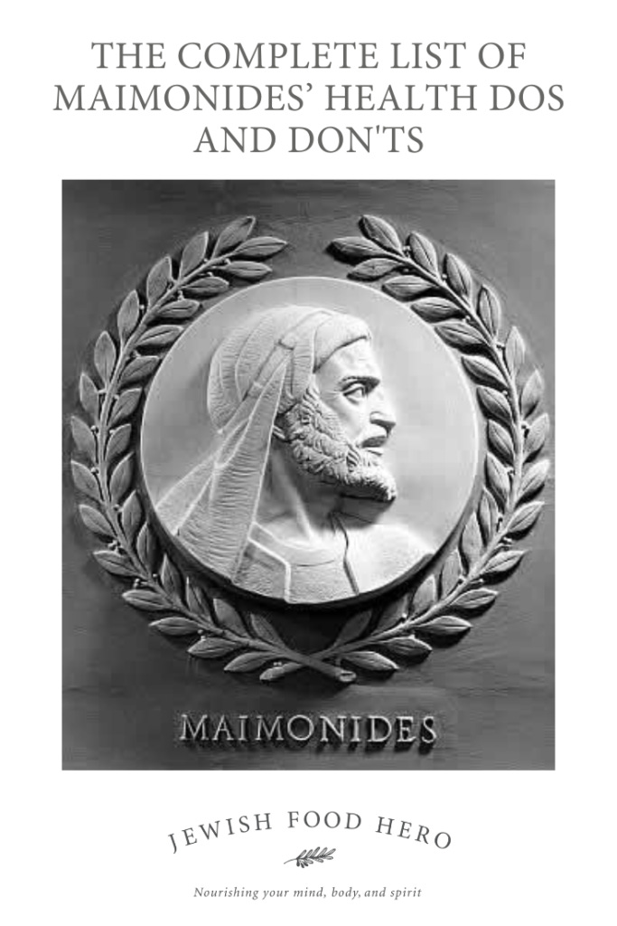Complete List of Maimonides' Health Do's and Don'ts