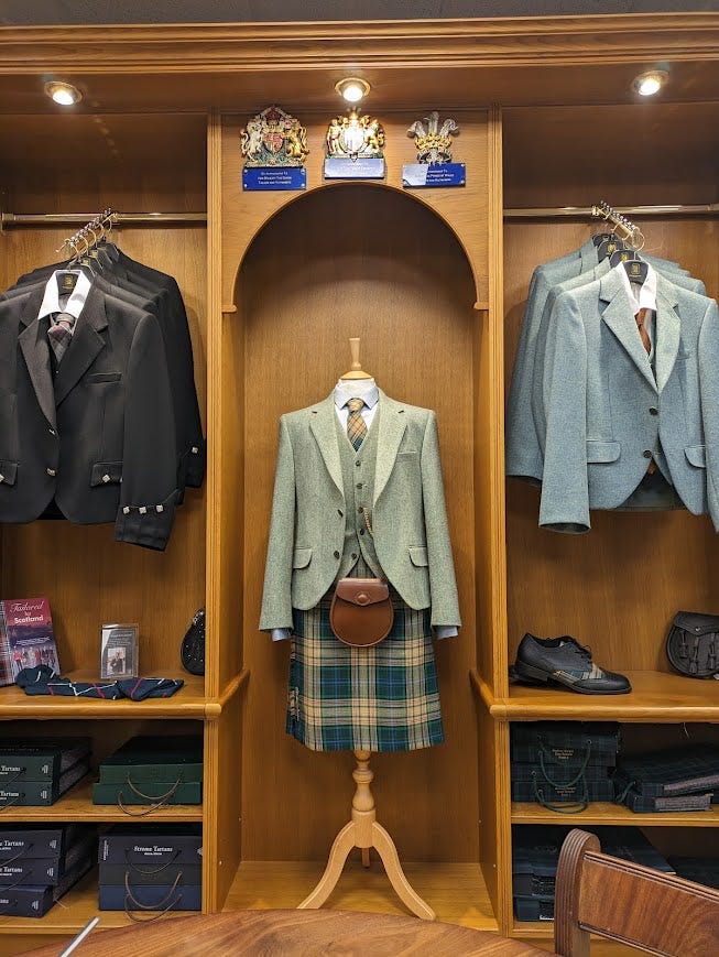 Tartan trousers, tat and tourism - Anna’s Substack