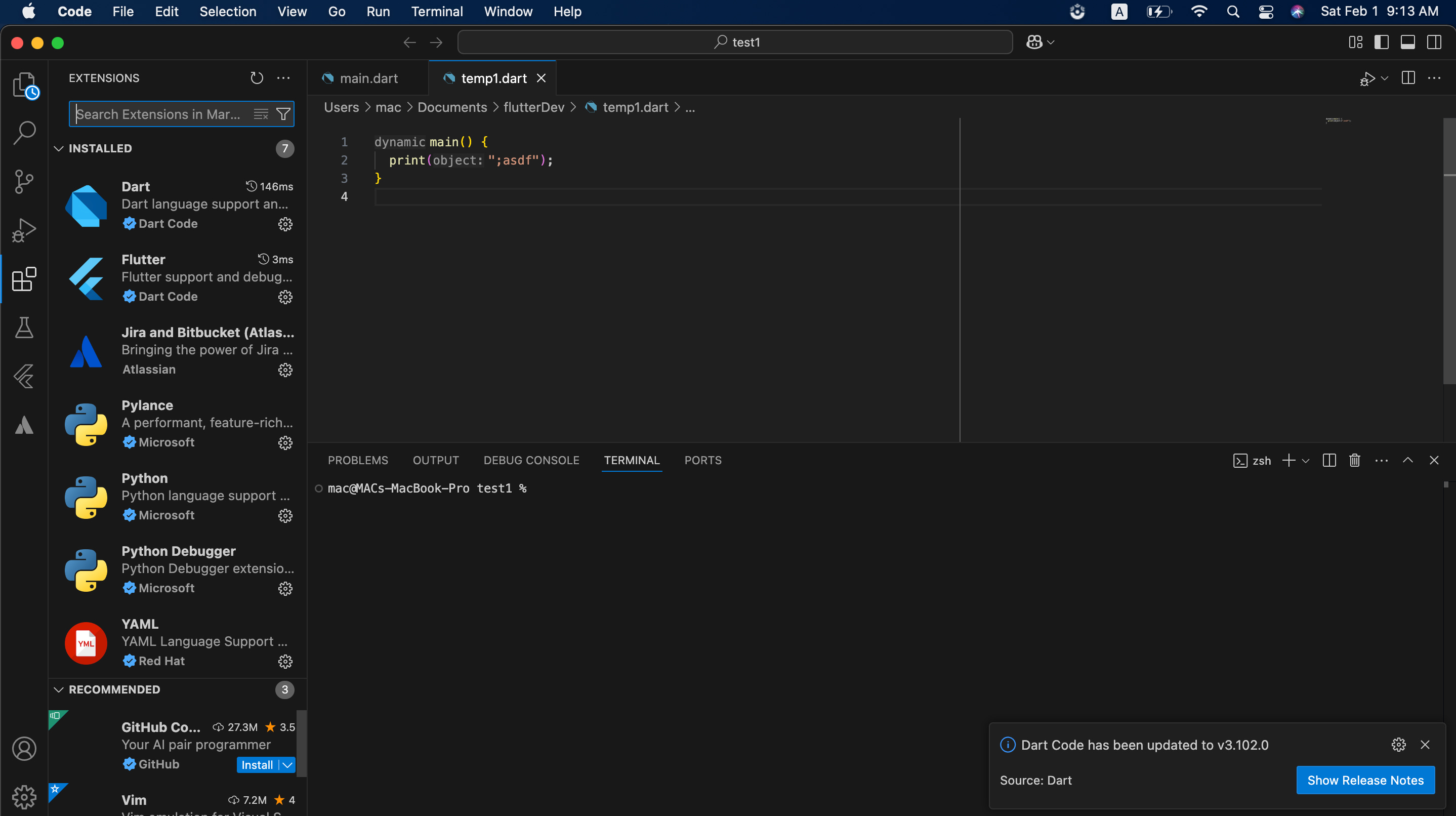 How to Install Dart & VS Code in Mac, Windows & Linux for 2025