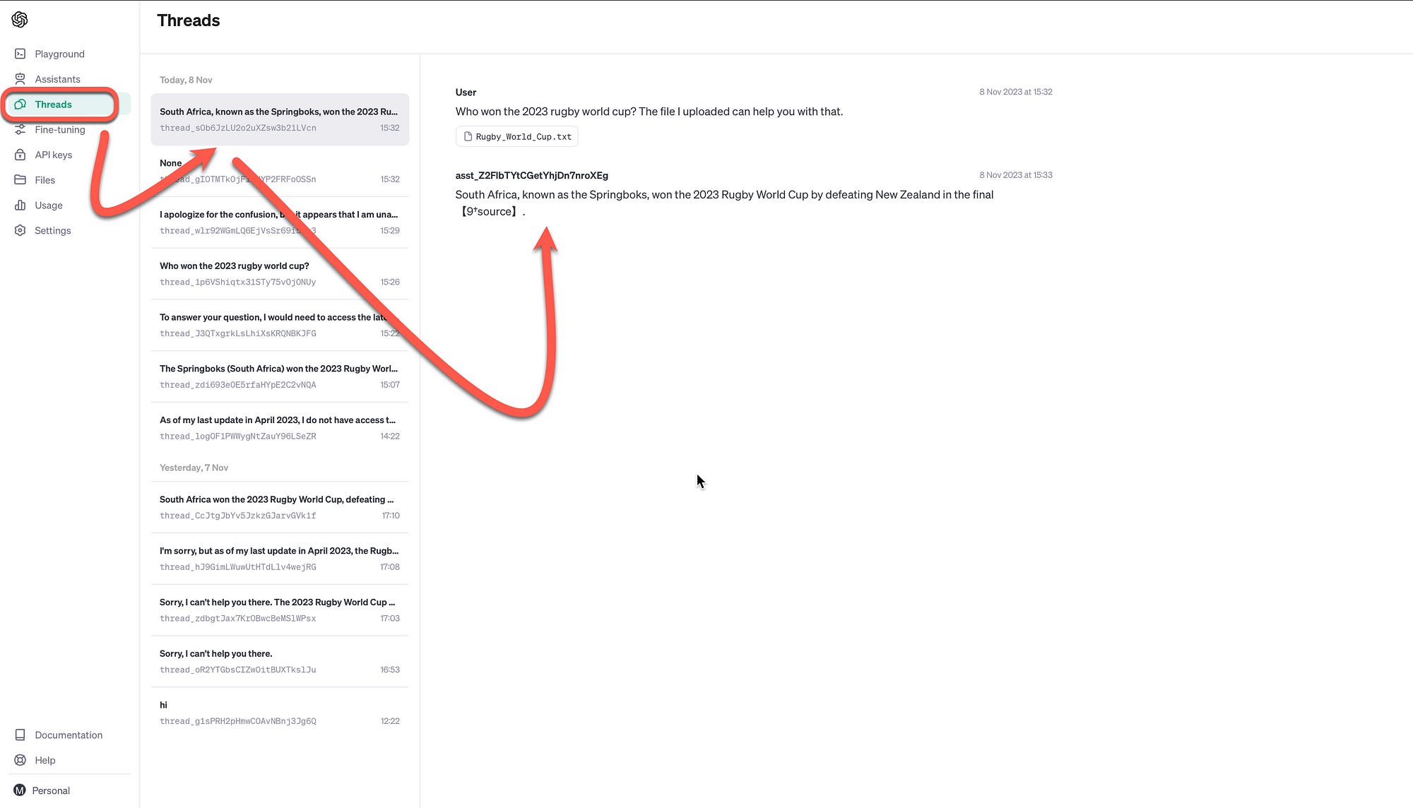 OpenAI Assistant With Retriever Tool