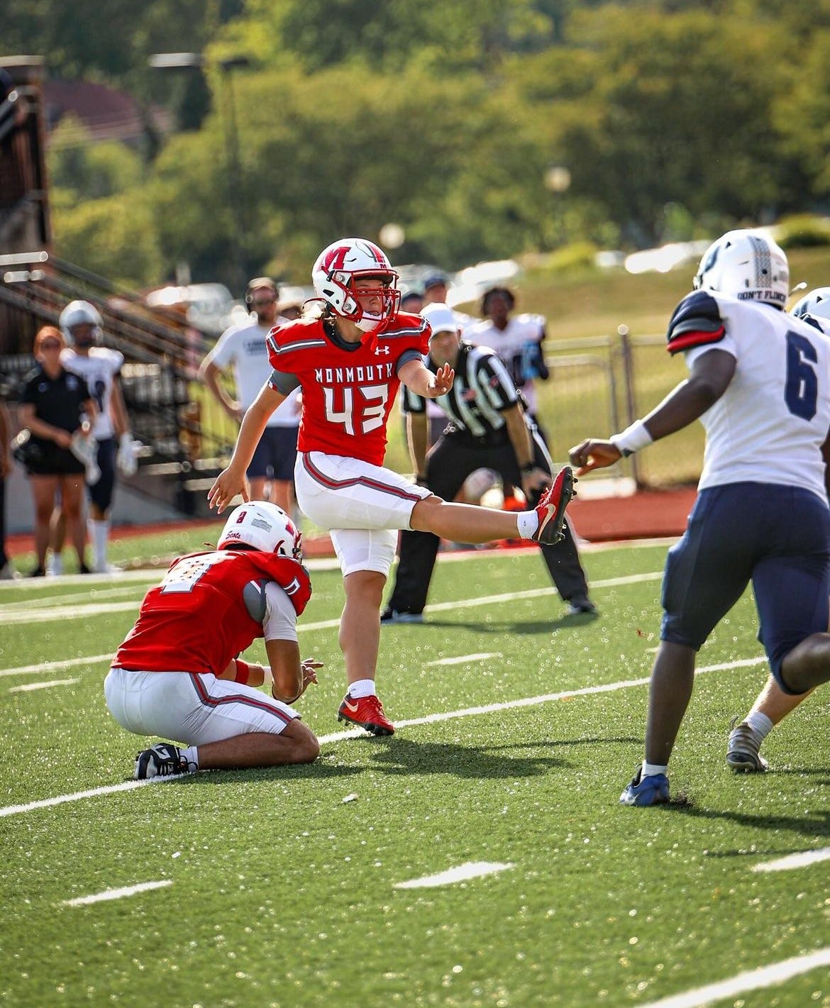 The kick is good: Monmouth's first female kicker gets her debut