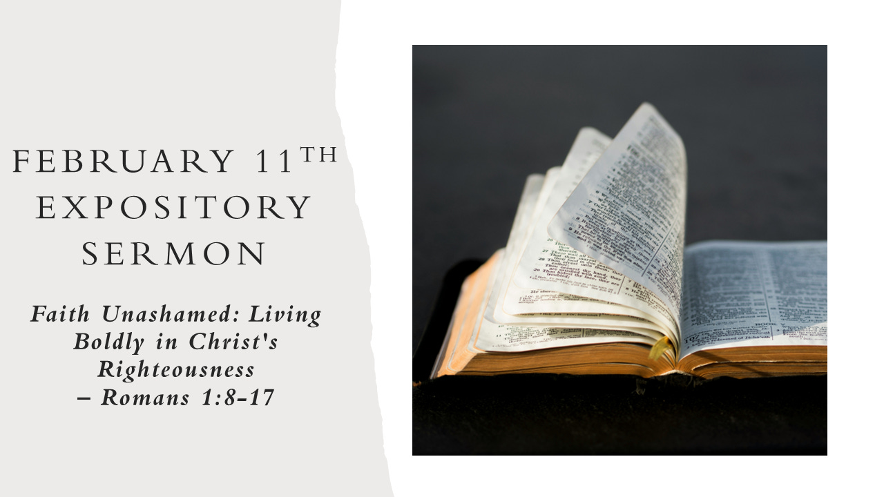 Your February 11th Expository Sermon - by Barry Davis