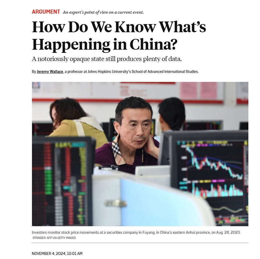 How do we know what's going on in China today?