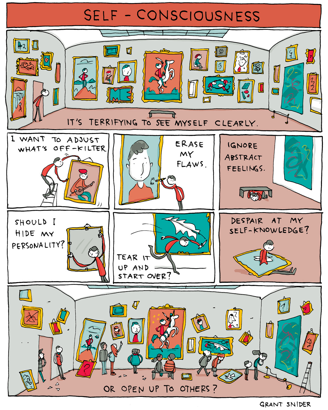 Self-Consciousness - by Grant Snider - Incidental Comics