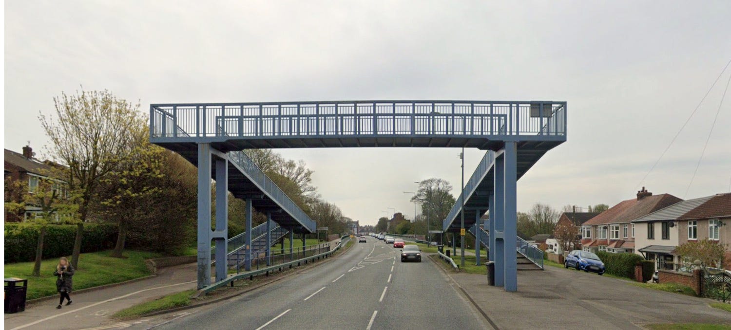 Pedestrian bridges are mostly designed for cars, and we will be seeing more of them.