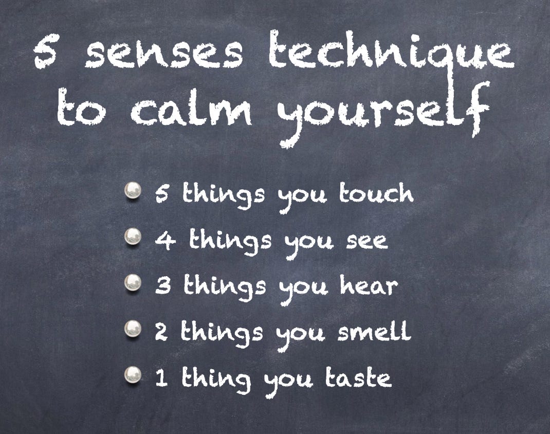 The 5 senses anxiety calming technique - by Manshu