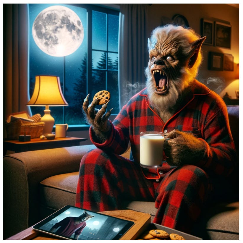 Reverse werewolf. - by John Birmingham - CheeseburgerGothic