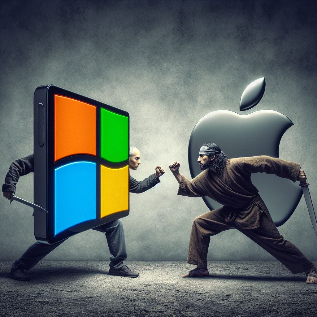 Microsoft vs Apple: La batalla de gigantes en la Era de la Inteligencia ...