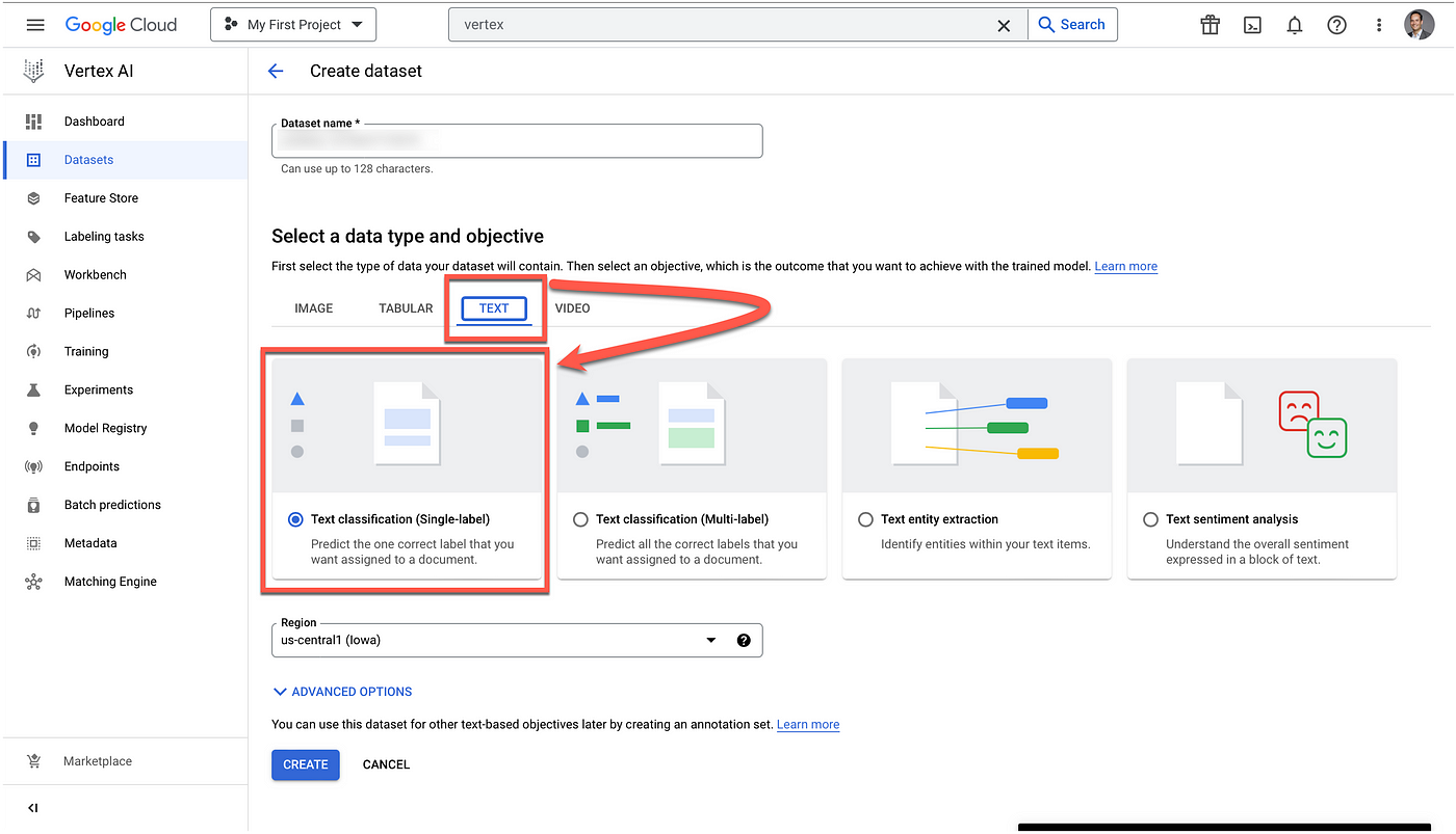 Creating Training Data For Text Classification In Google Cloud Vertex AI