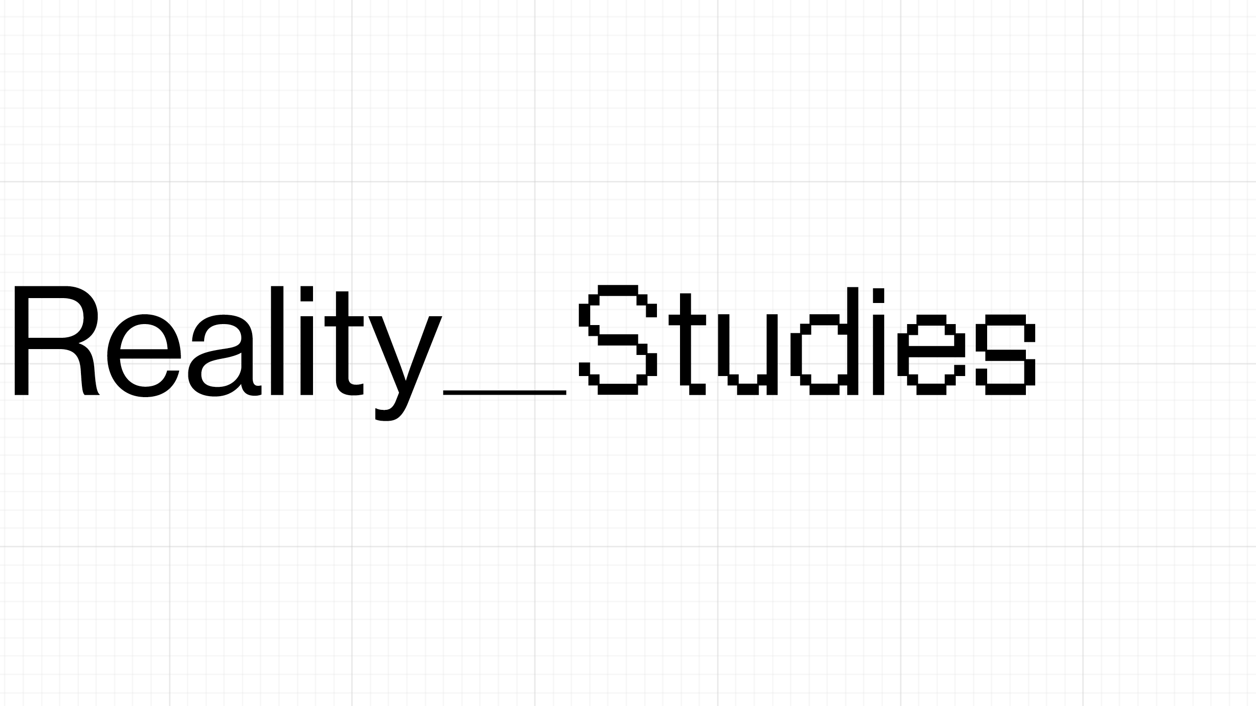 About - Reality Studies