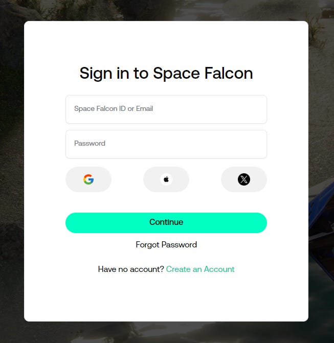 How to Sign Up for Space Falcon? - Space Falcon’s Substack