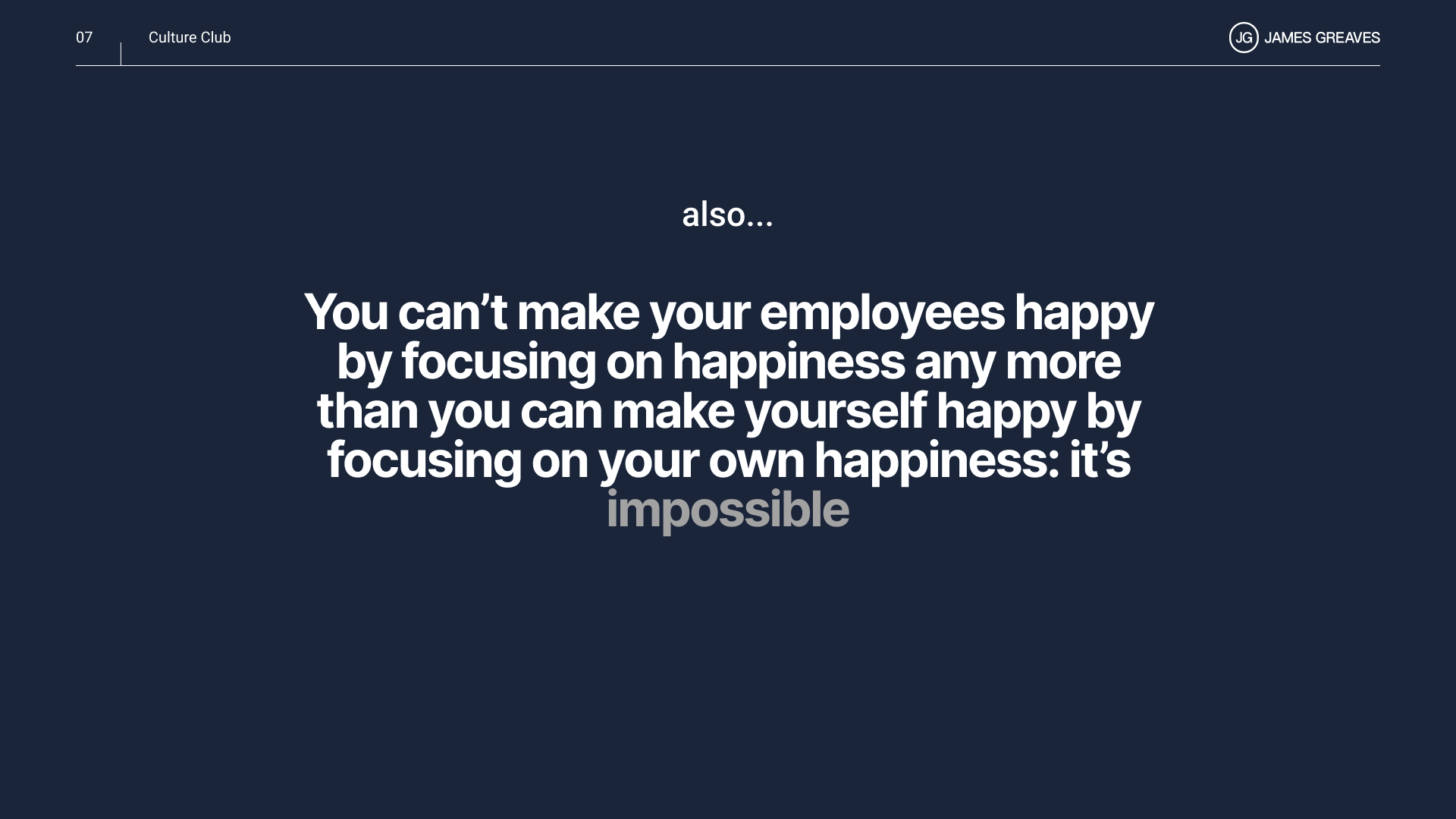 Culture Club - by James Greaves - Get Shift Done