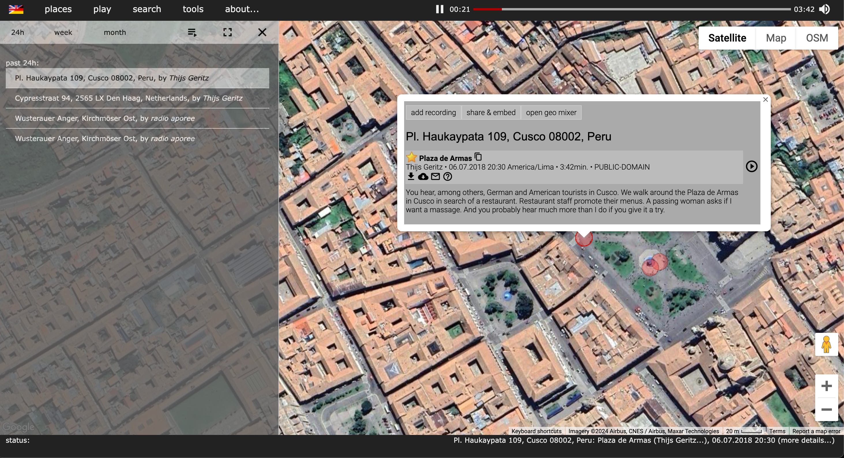 The sound map - by Dylan AS - AudioSpaces