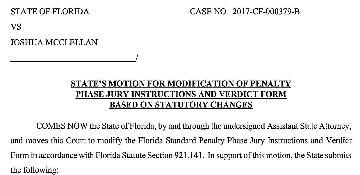 Lake County jury recommends death by vote of 10-2 for Joshua McClellan