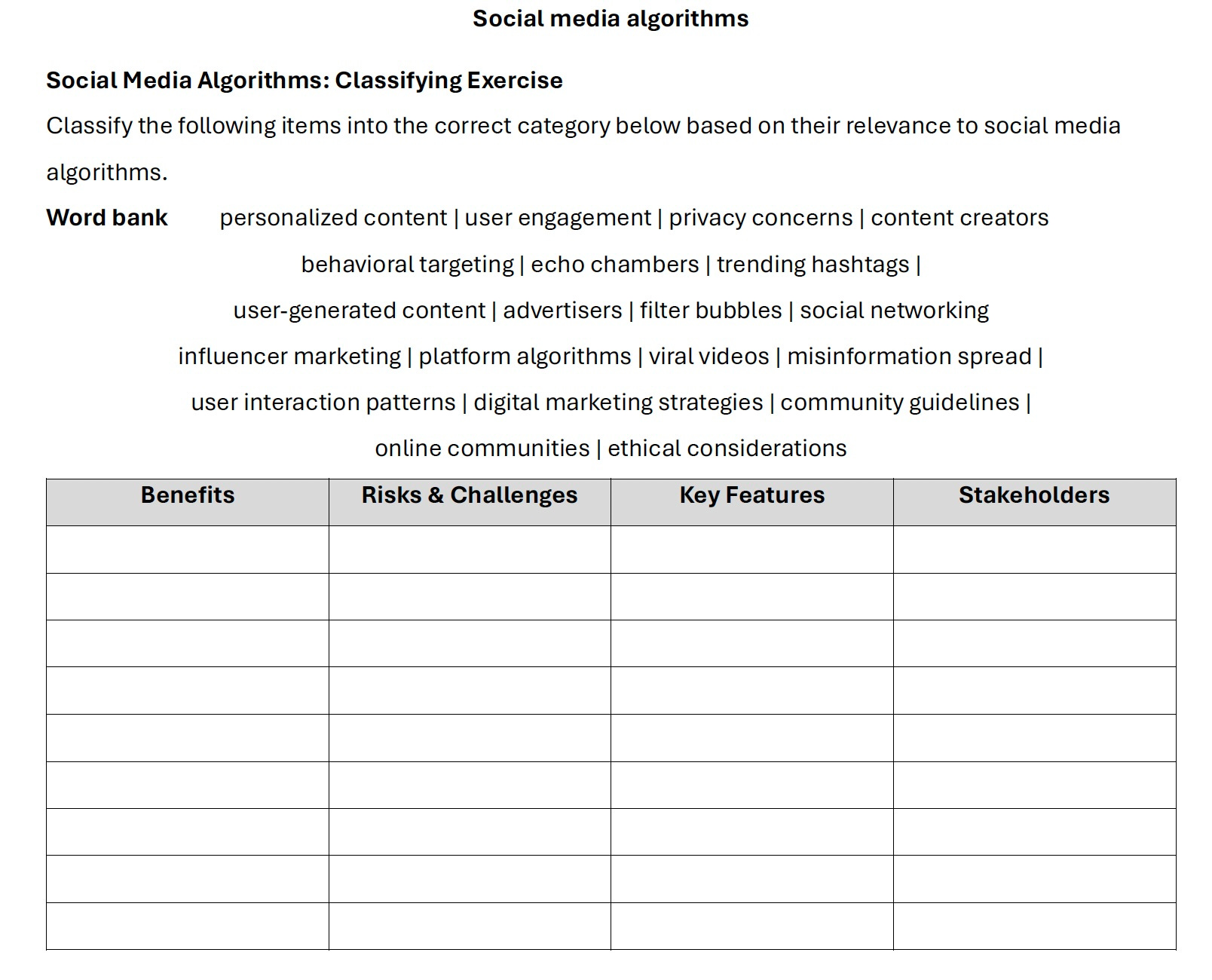 Classifying and ranking exercises - by Peter Snashall