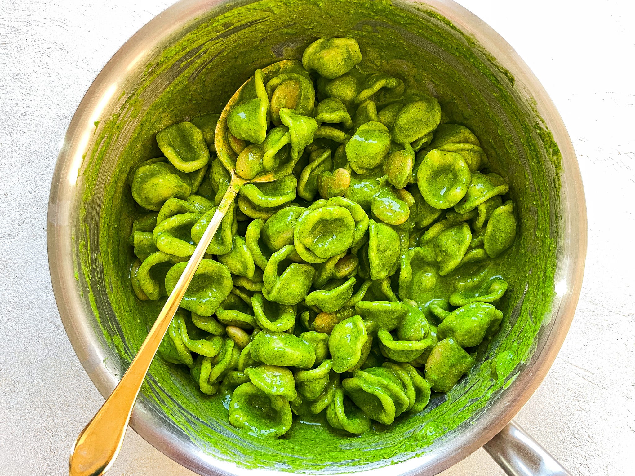 winter greens & beans pasta - by Meryl Feinstein