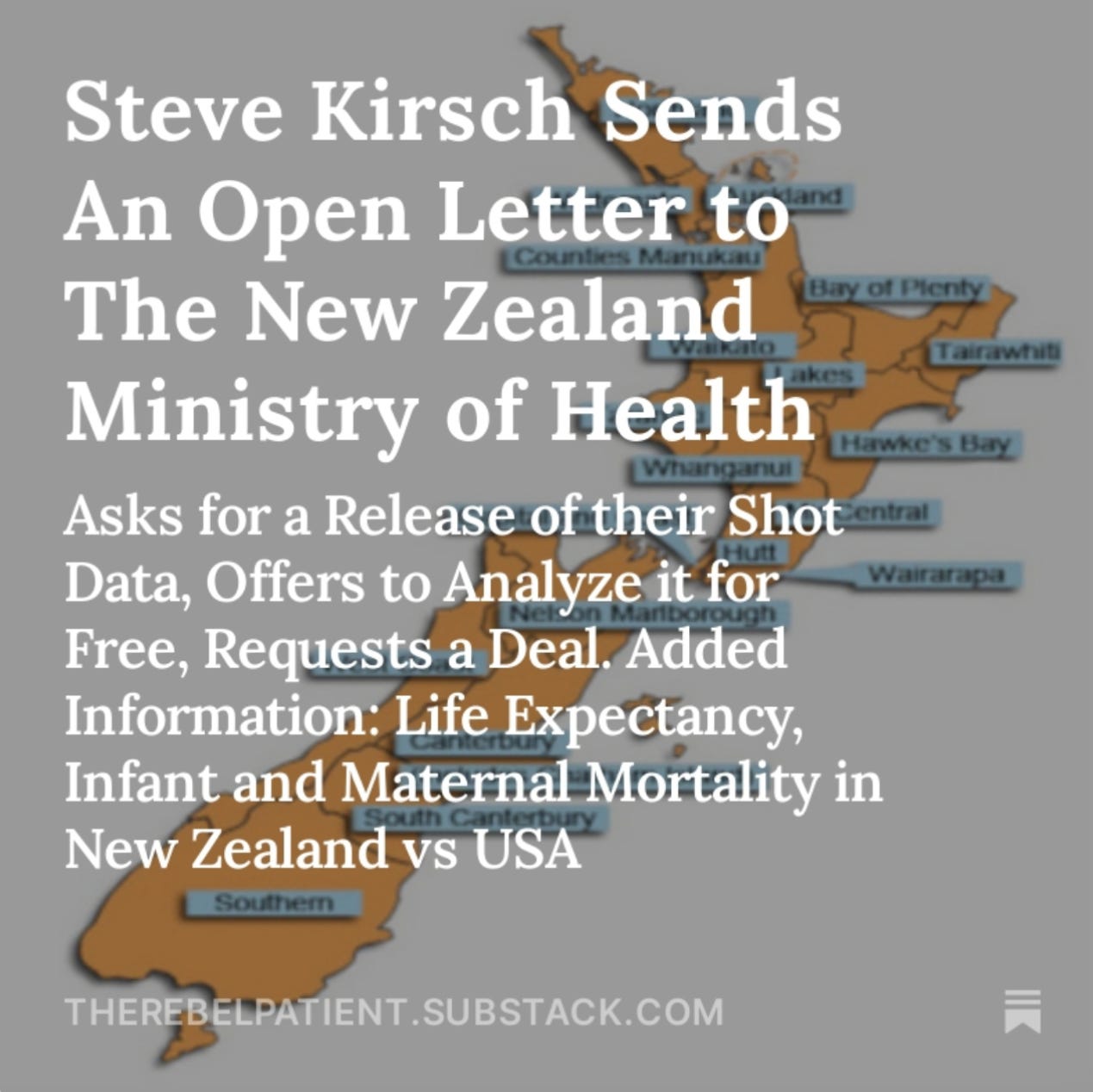 Steve Kirsch Sends An Open Letter to The New Zealand Ministry of Health