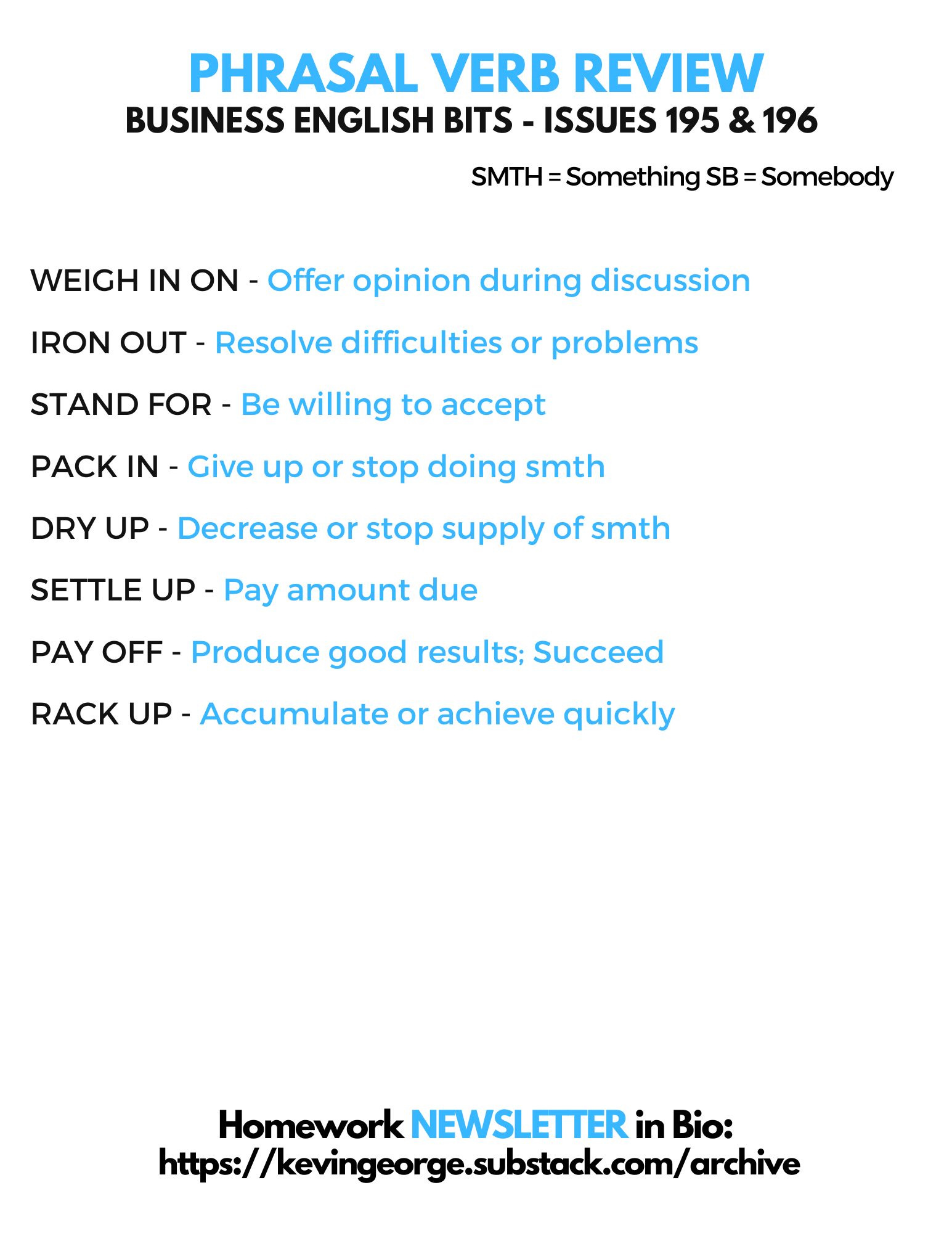 Business English Bits - Phrasal Verb Review