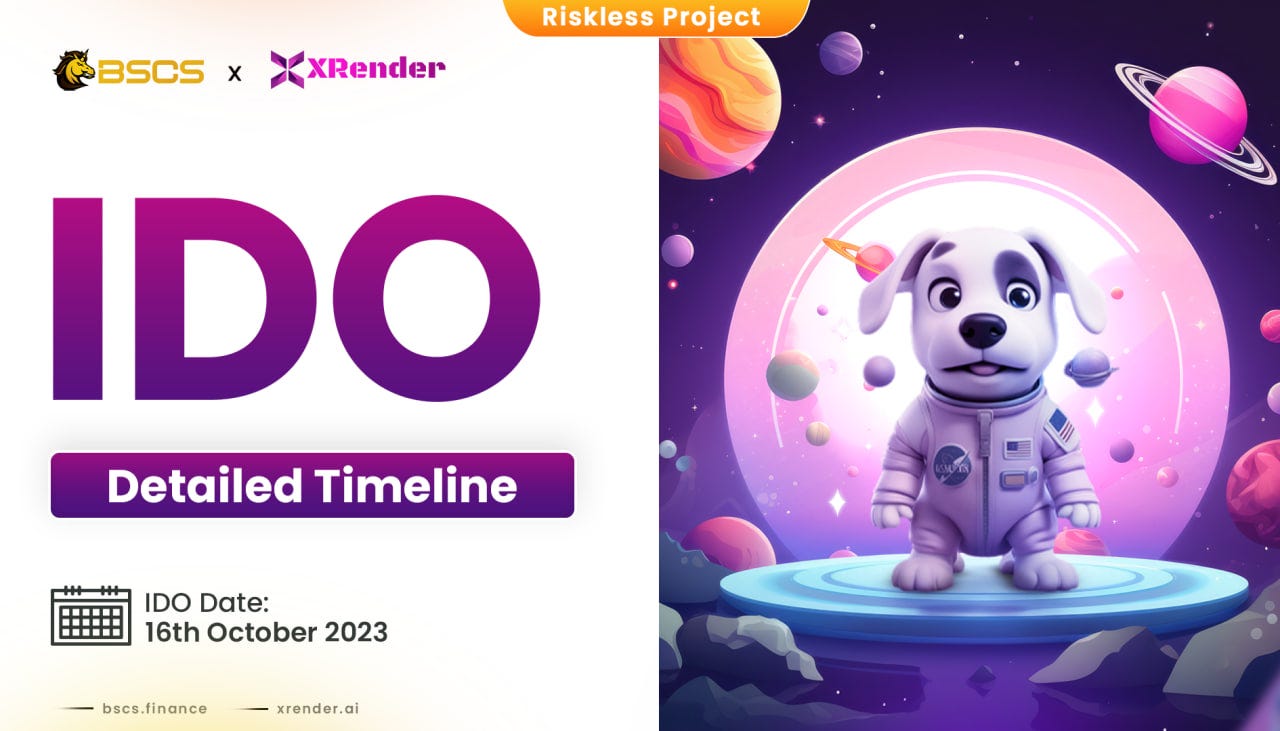 XRender AI IDO Detailed timeline - BSCS Newsletter