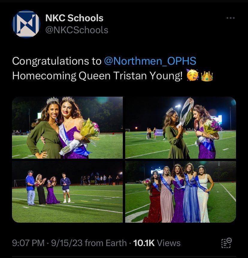 Male crowned homecoming queen, beating out four other girls in Missouri ...
