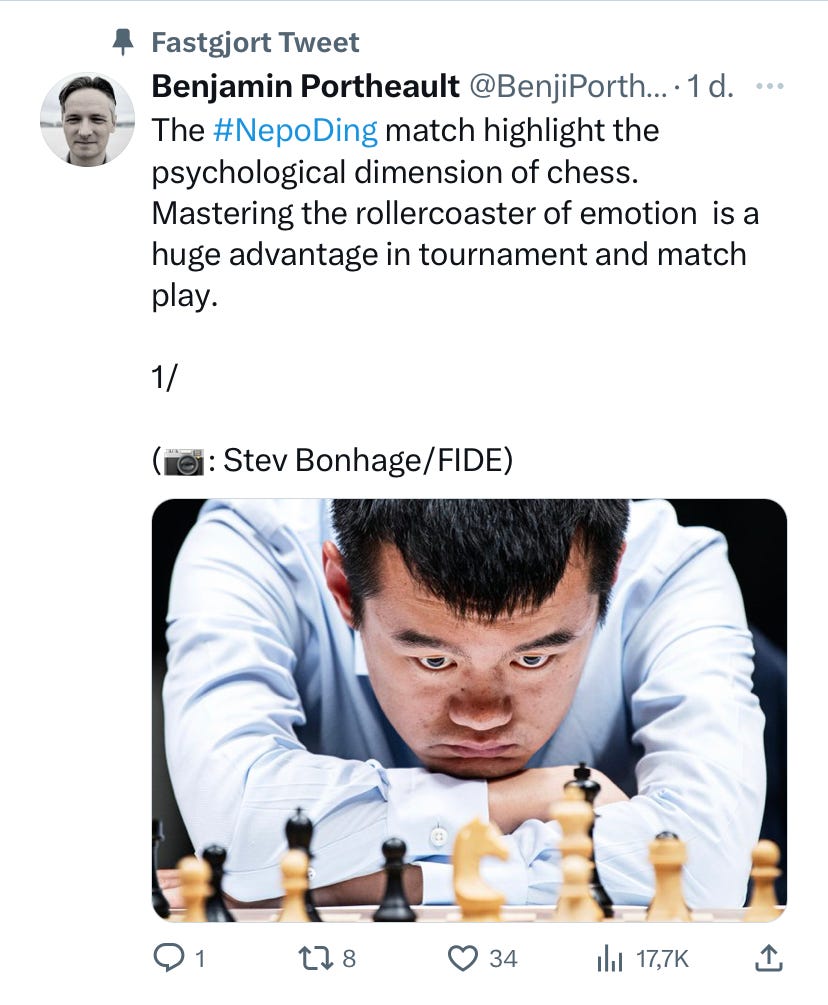 The Mental Battles in the World Chess Championship: Interview with Benjamin Portheault