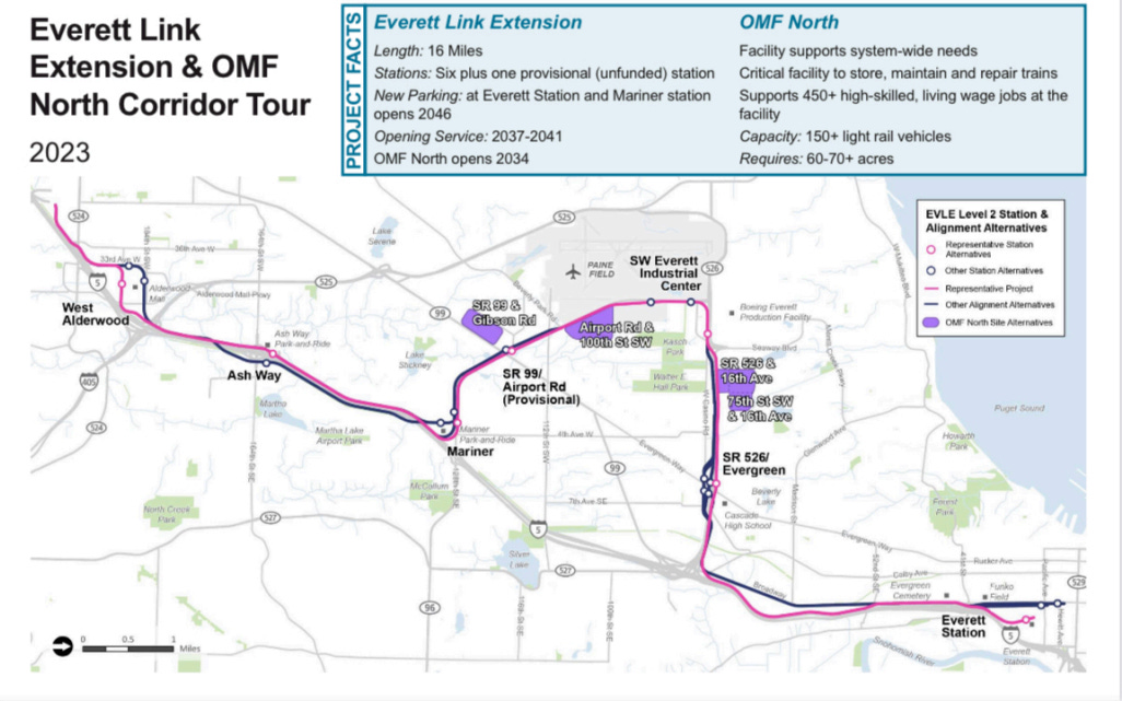 Light Rail Plans Leak for Everett Link Extension - the completion of Sound Transit to the 425