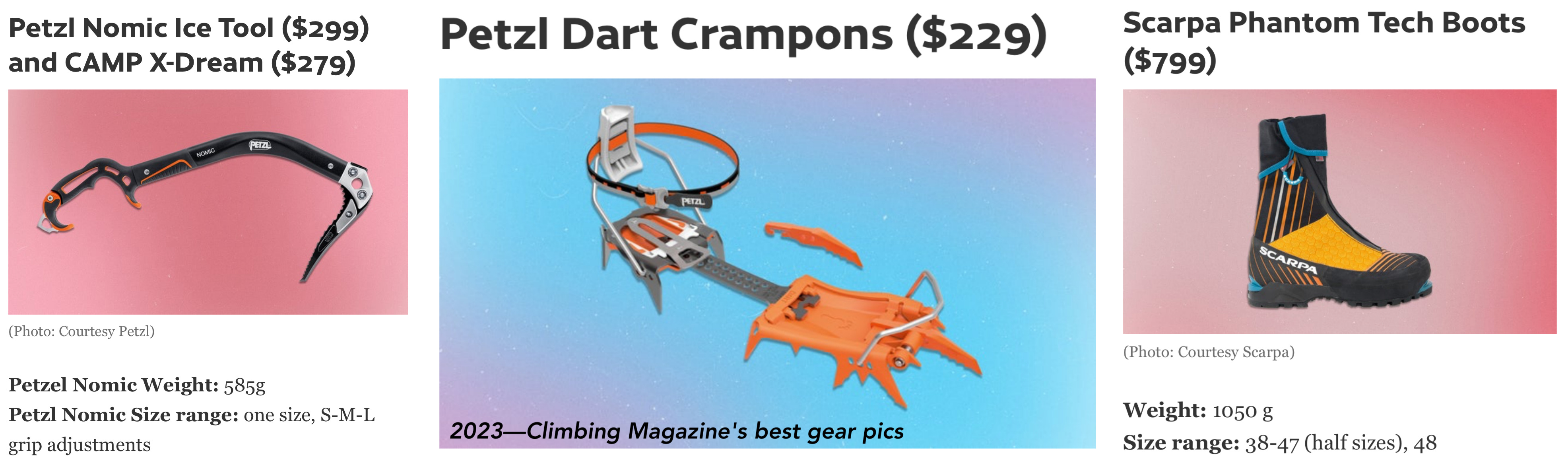 Ice Tool Developments and Innovations (brief)