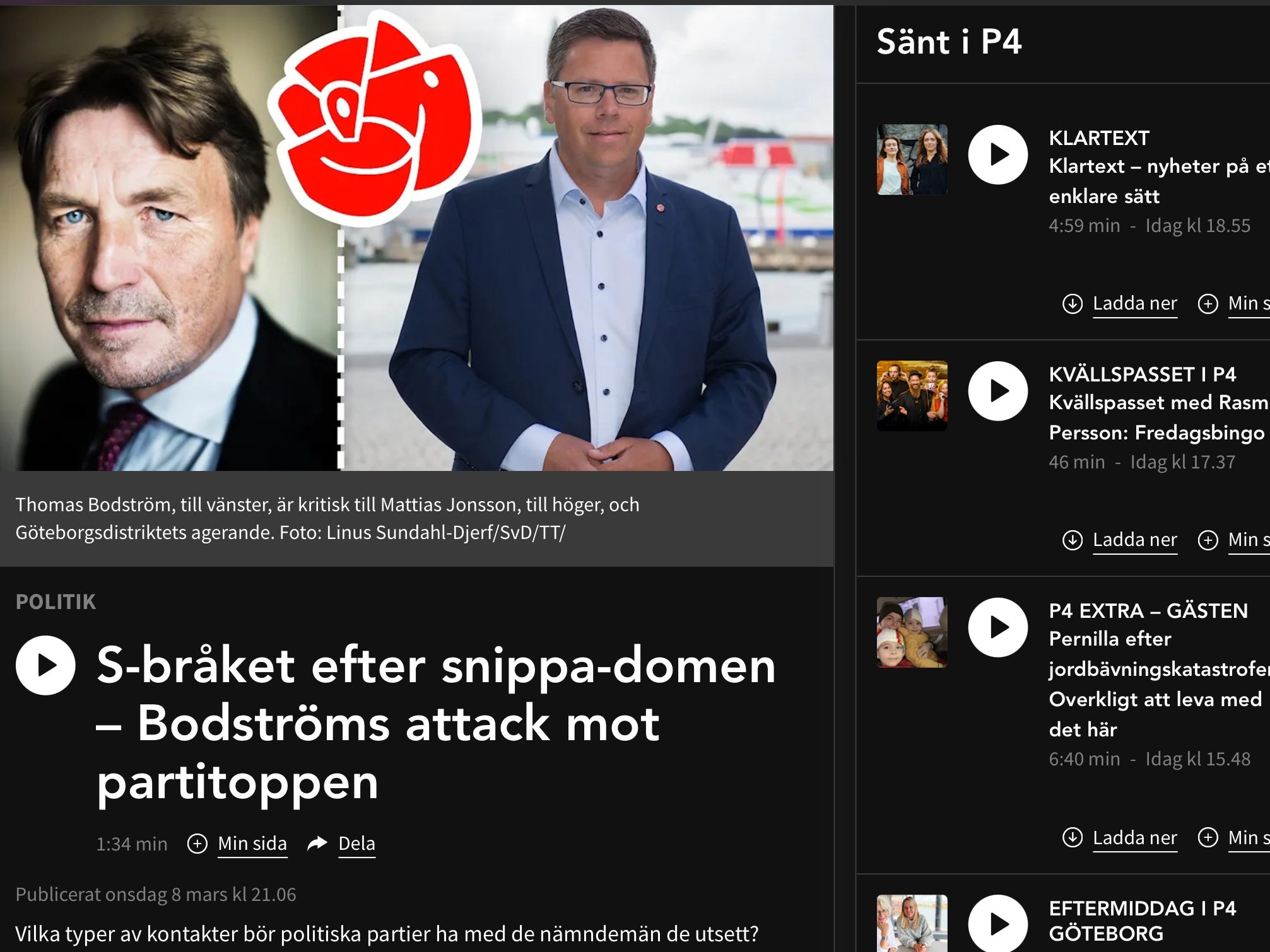 Den socialdemokratiska snippan. - Brev från Jens Ganman