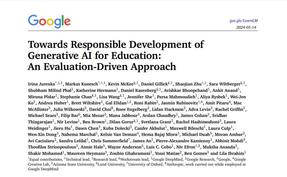 AI in Education: Google's LearnLM product has incredible potential