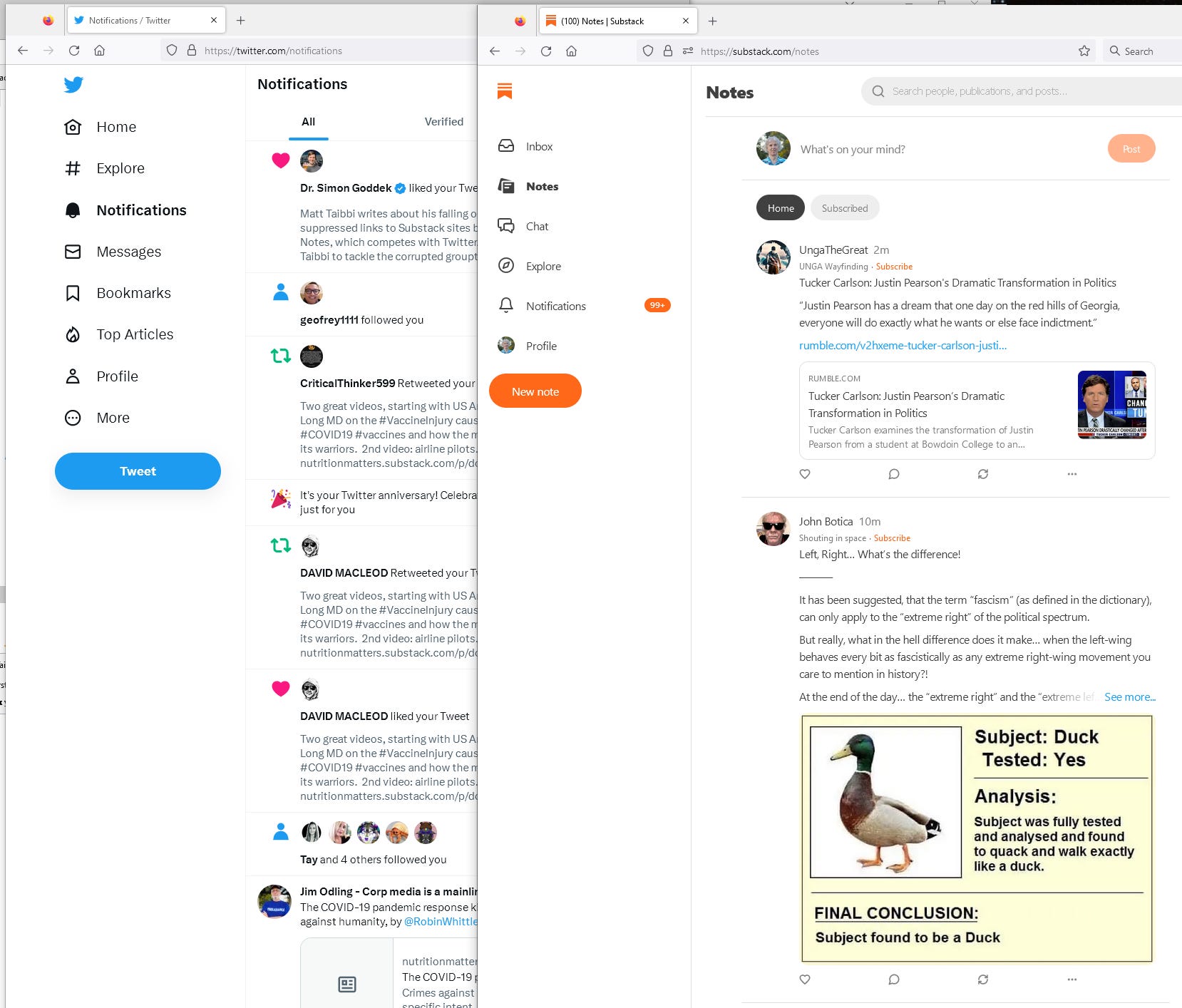 Twitter vs. Substack Notes, Elon Musk vs. Matt Taibbi and the immune ...