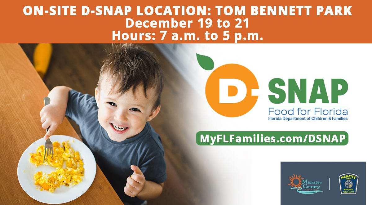 D-SNAP Assistance Available at Tom Bennett Park for Manatee County ...