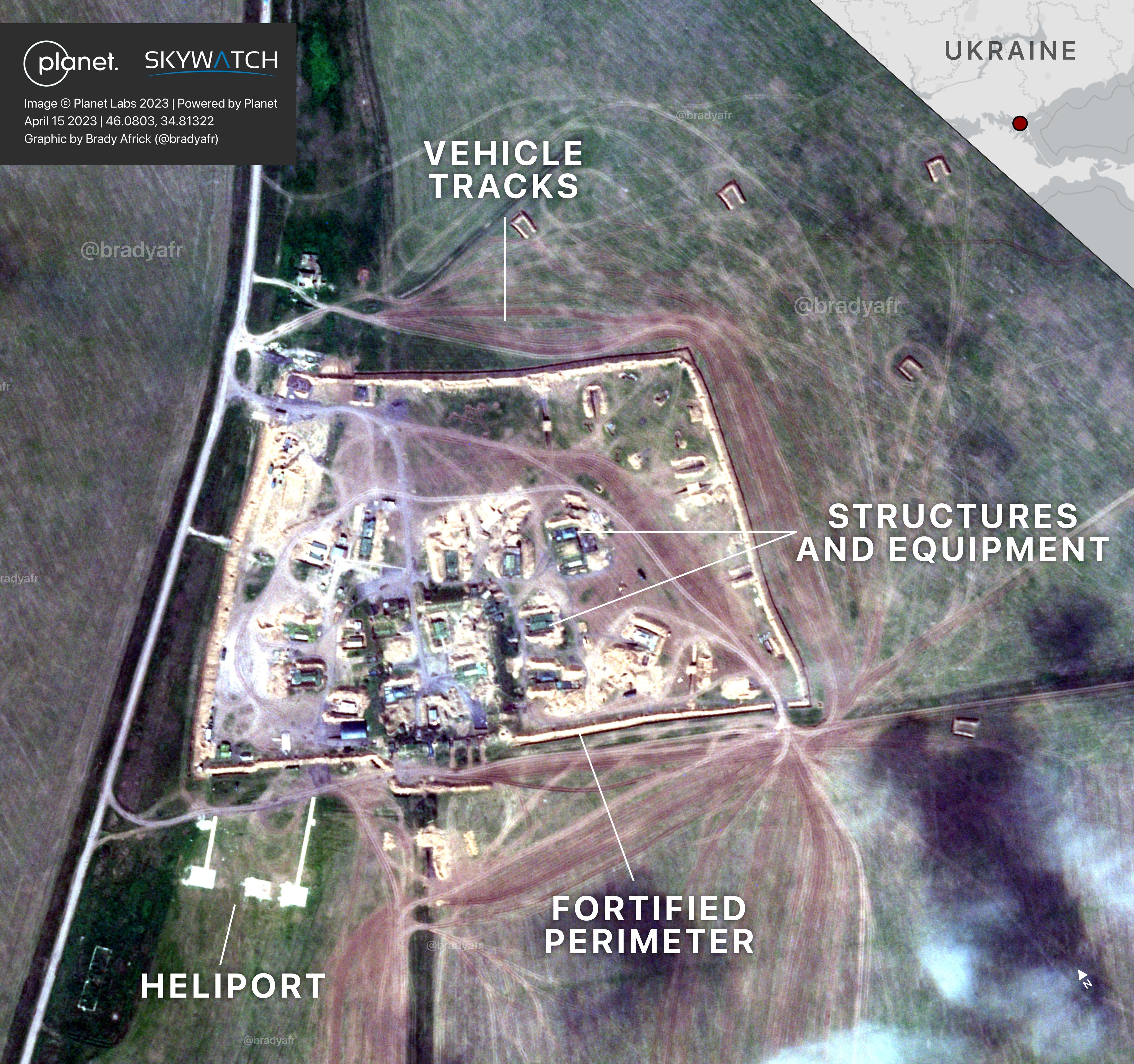 Russian field fortifications in Ukraine