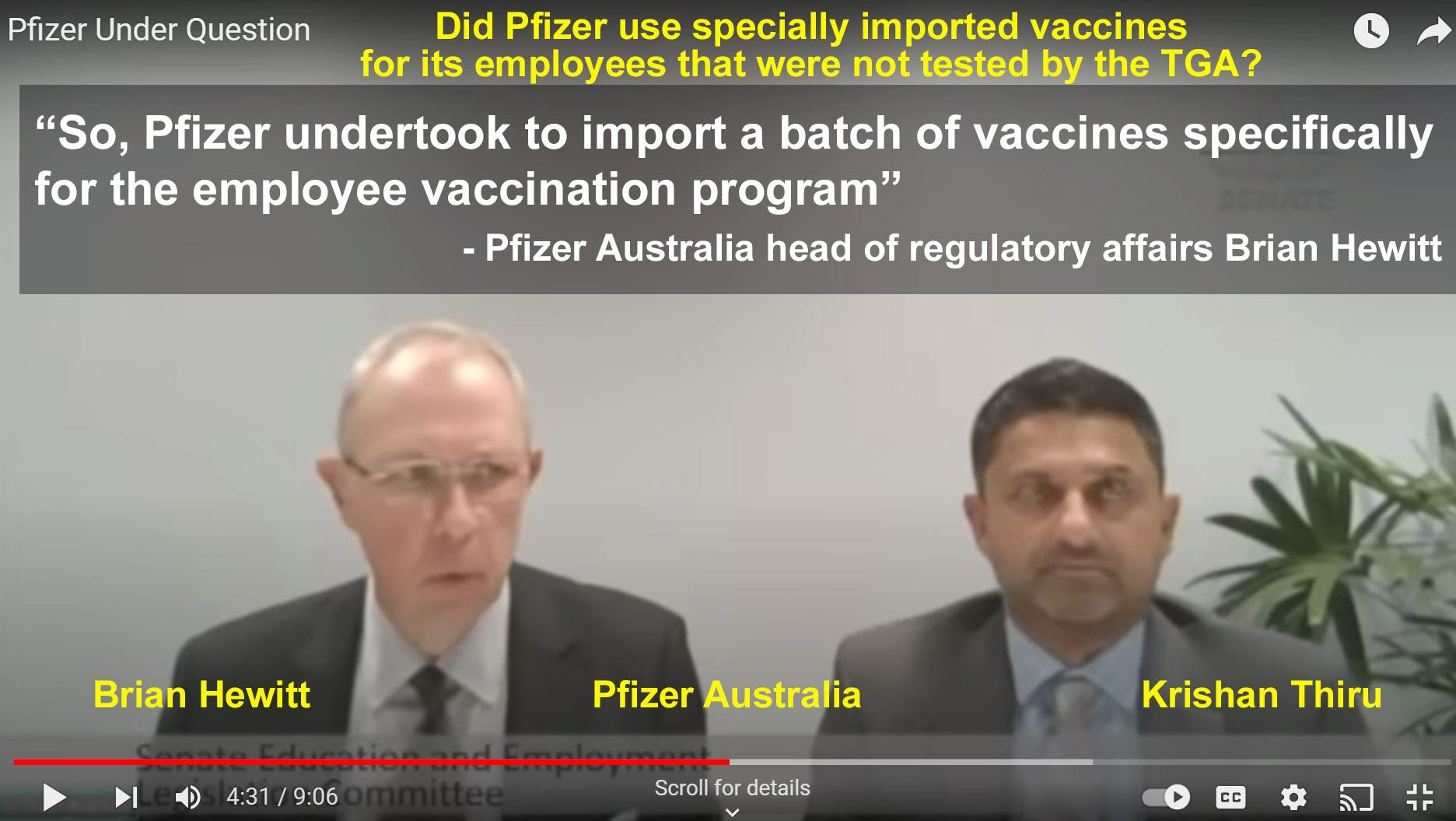 Pfizer Australia executives admit importing a separate batch of covid ...