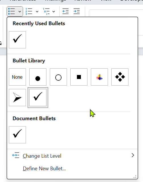 How to create tick boxes - by Terry Freedman