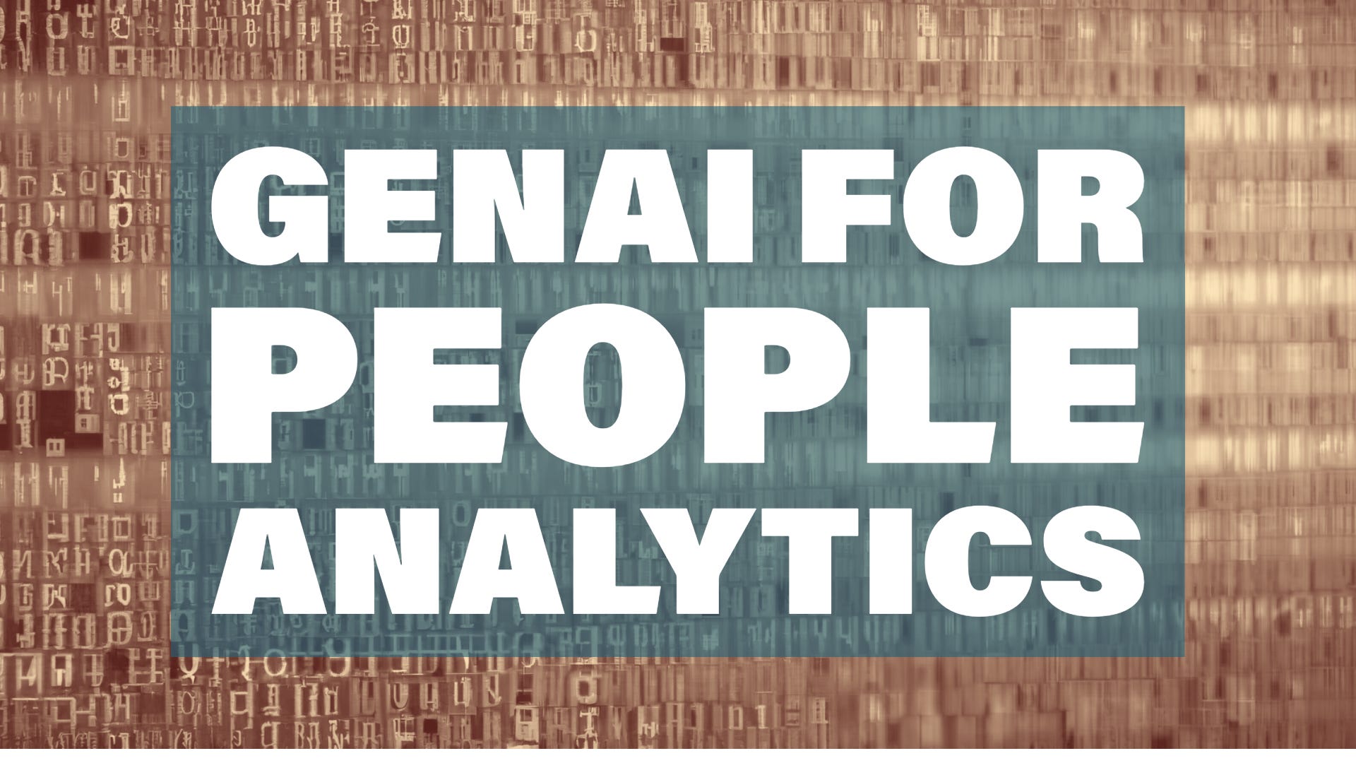 GenAI for People Analytics - by Johannes Sundlo