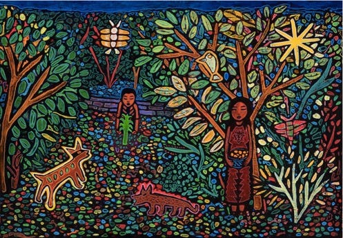 Jose Ramirez, painter, teacher, and gardener - by Amy Allen