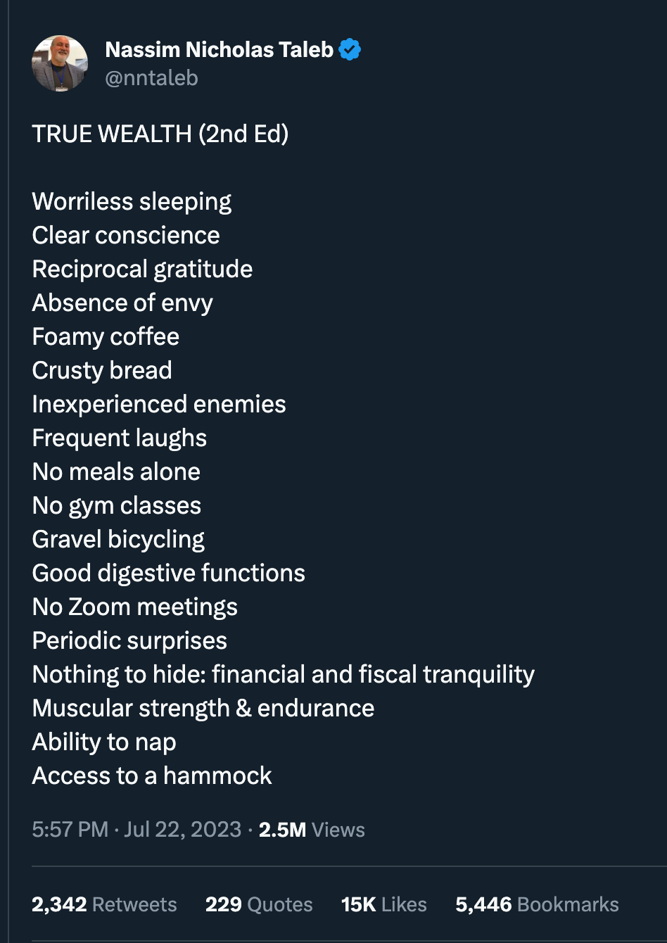 The Five Types of Wealth - by Atman - The Knowledge Toolkit