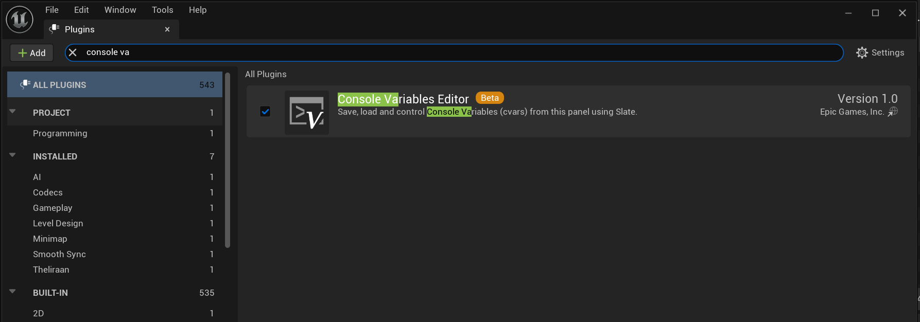 Daily Unreal Column #15 - Console Variables Editor
