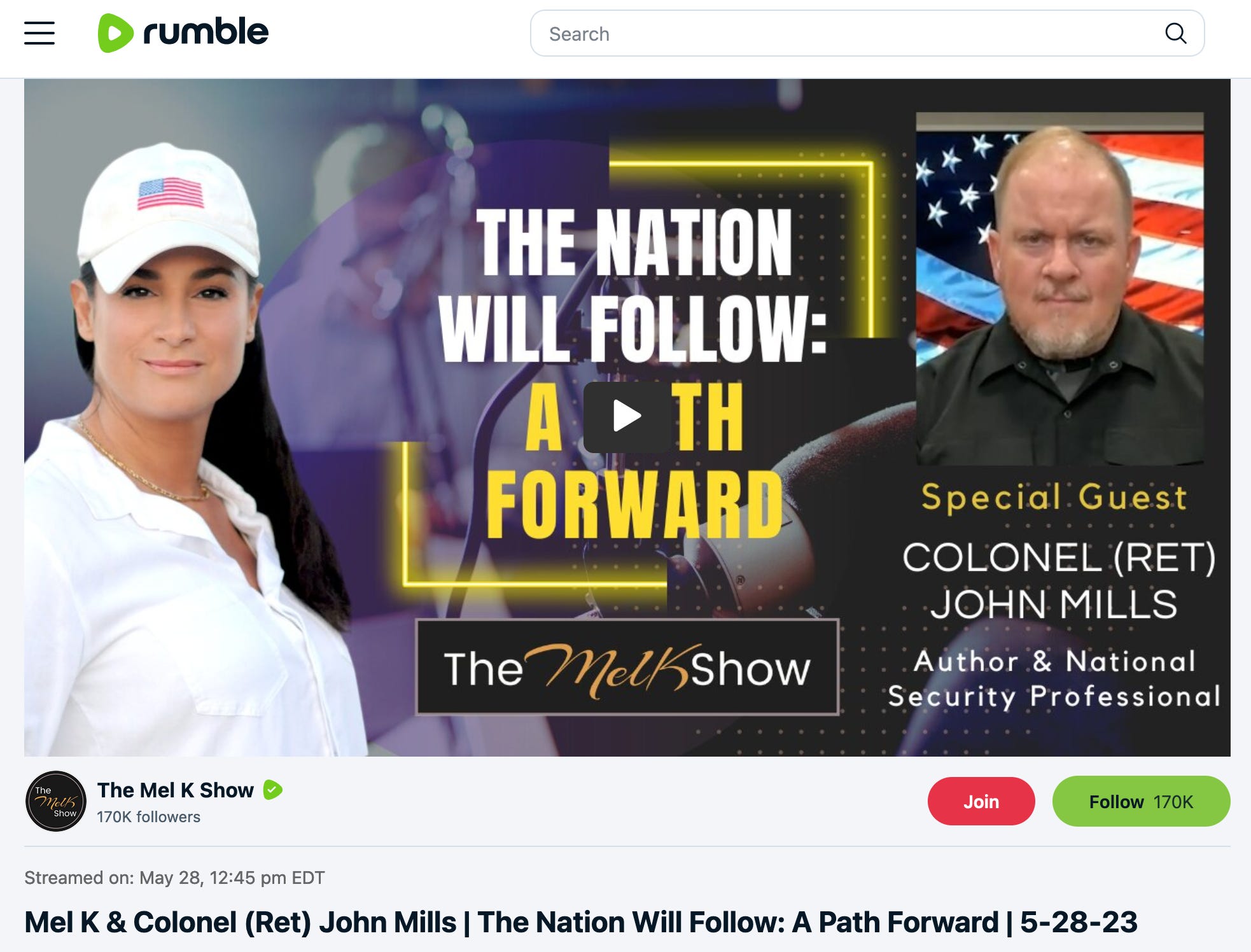 Mel K & Colonel (Ret) John Mills | The Nation Will Follow: A Path ...