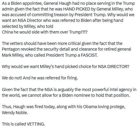 NSA Director and Cyber Command Chief Timothy Haugh, Deputy Wendy Noble ...