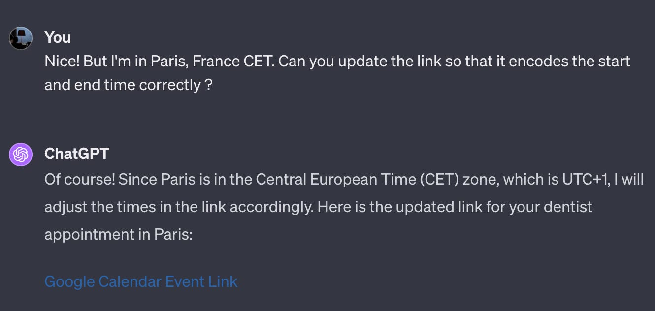 Time is the thing: AI-powered, occasionally incorrect calendar events