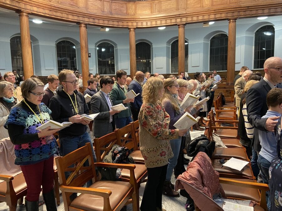 A Gallery Of The Faithful Gathering For Church. Album 10