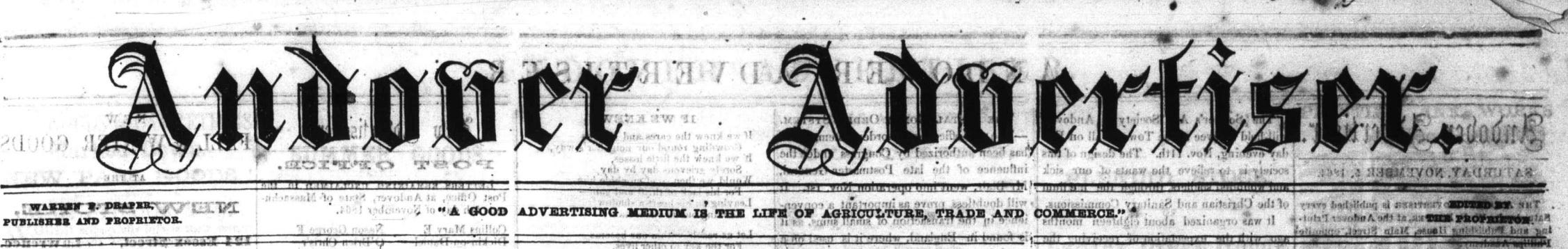 News from home and abroad: The short life of the Andover Advertiser