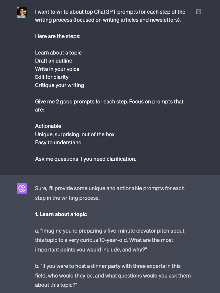 My 5 Favorite AI Prompts for Writing