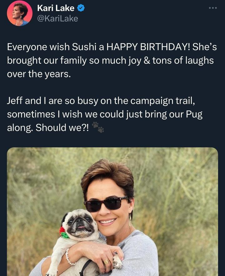 Kristi Noem, The Merry Puppy Murderess Of South Dakota, With Her ...