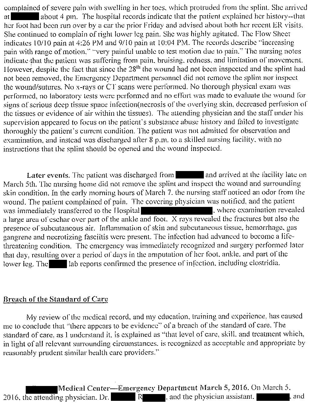 Foot/Ankle Fracture Bounceback [Missed Nec Fasc]