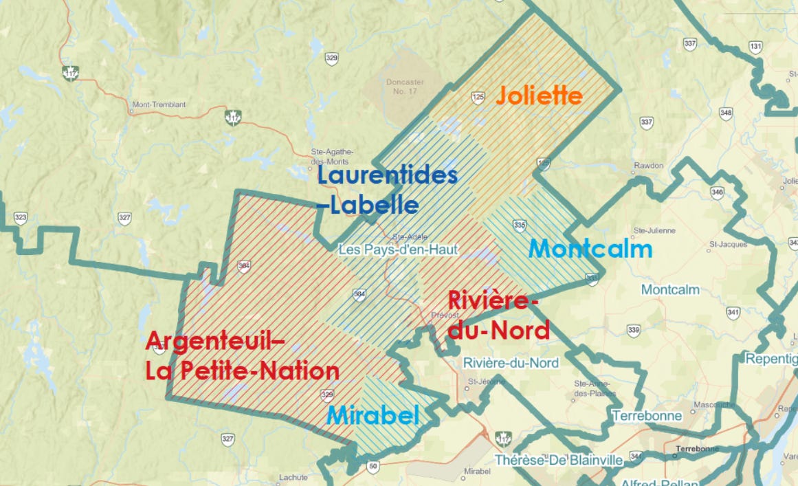 Bloc gains at Liberal expense in boundary changes to Quebec's regions