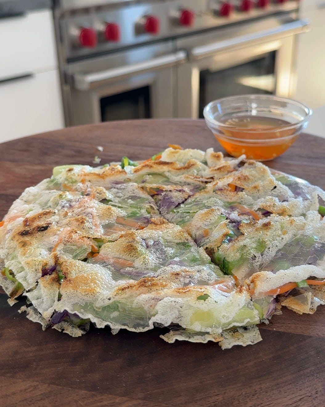 Crispy Rice Paper Pancakes - by Maxine Sharf