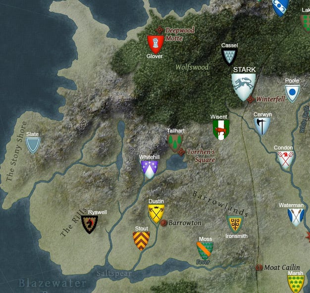 North of Westeros - Westeros Geography/Castles
