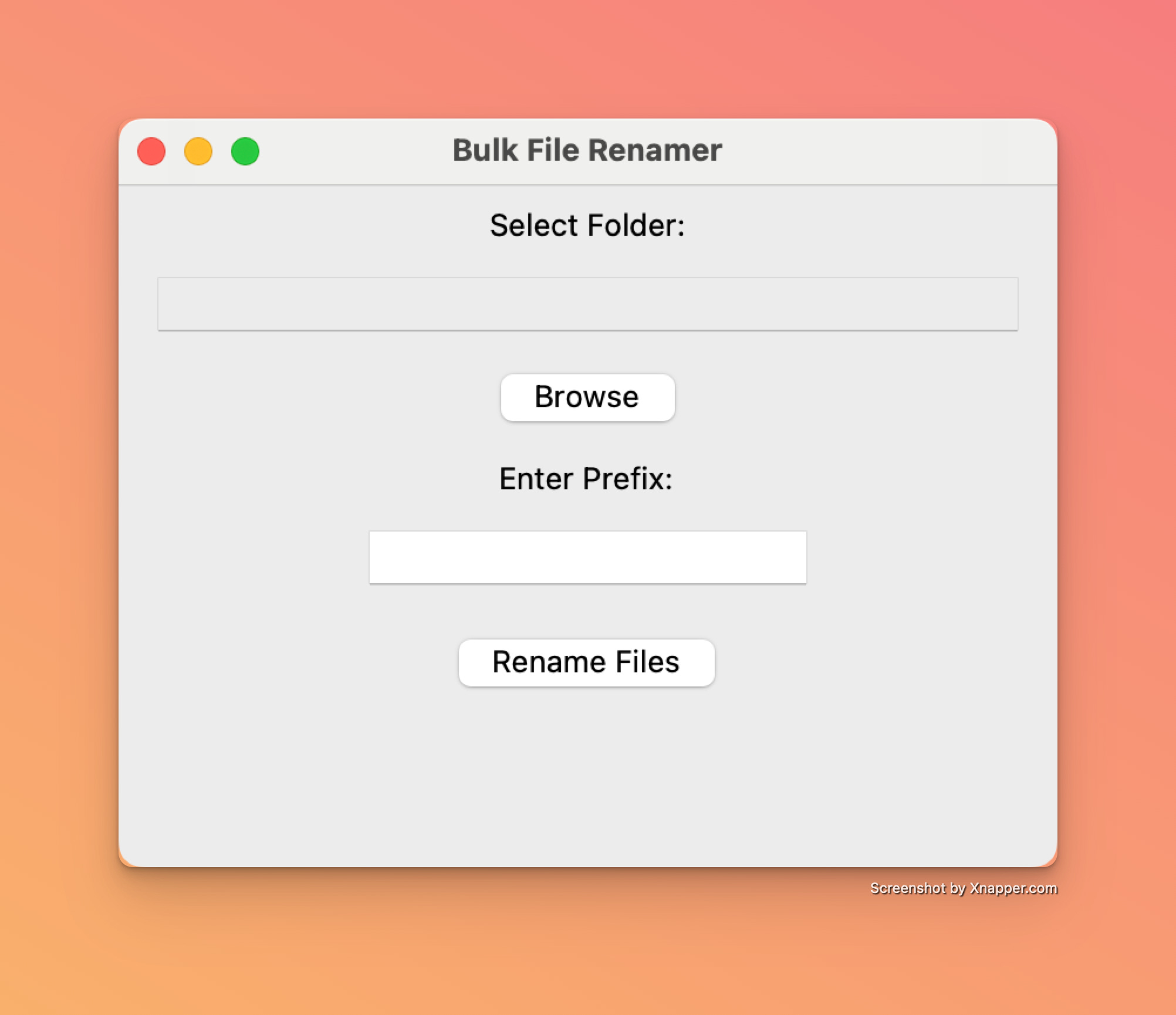 Bulk File Renamer GUI App with Python - by Ardit Sulce